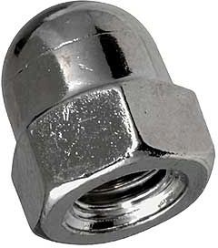 6-kt-Hutmuttern hohe Form Ms vni BN514 DIN1587 M6 - Schwarz Stahl AG ...