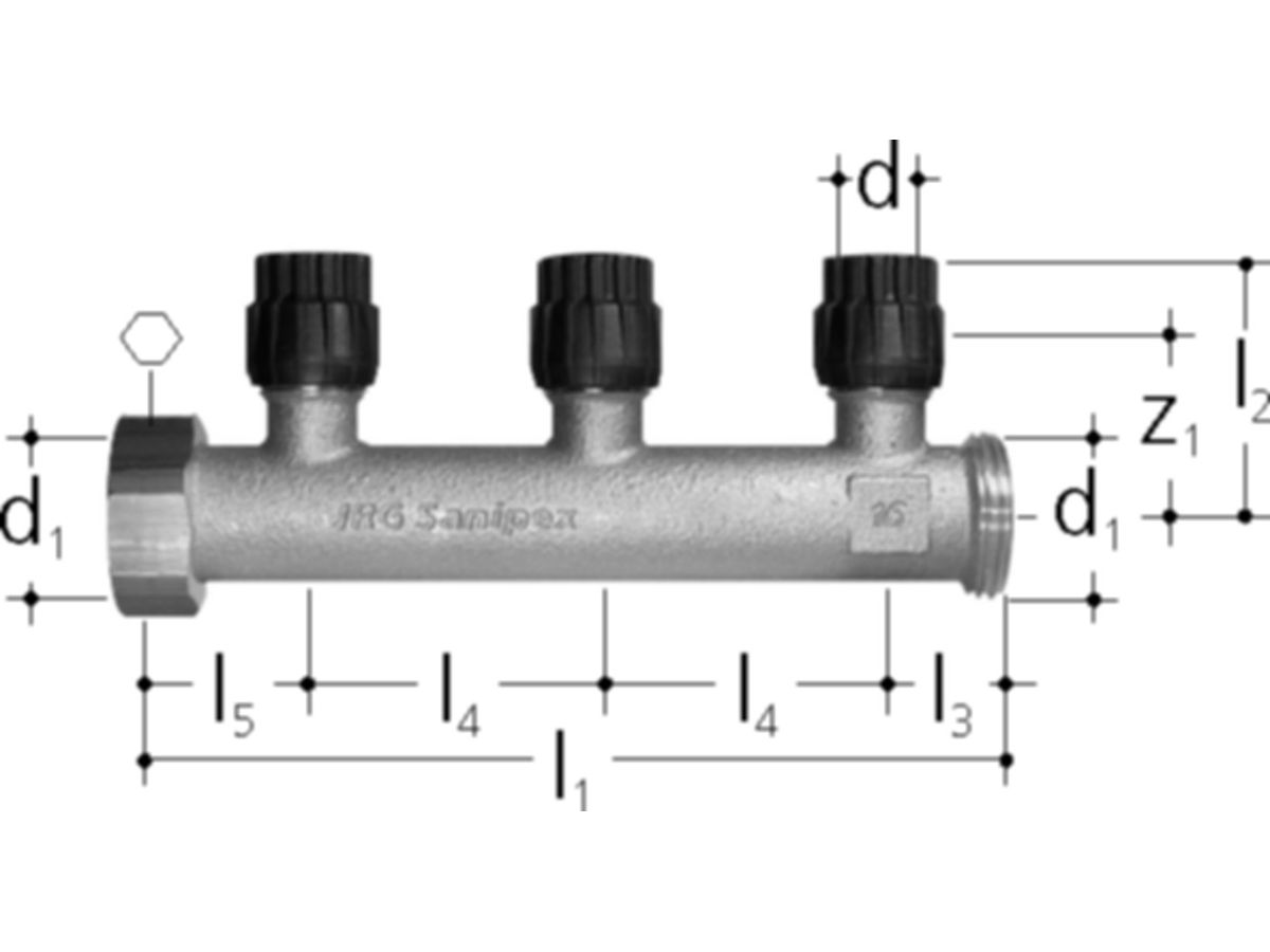Verteiler +GF+ JRG Sanipex MT - Schwarz Stahl AG, Lenzburg