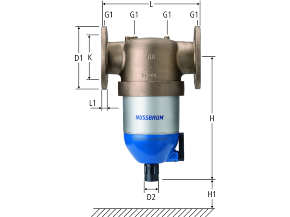 Feinfilter rückspülbar PN16 DN100 18053.25 mit Flanschen ...
