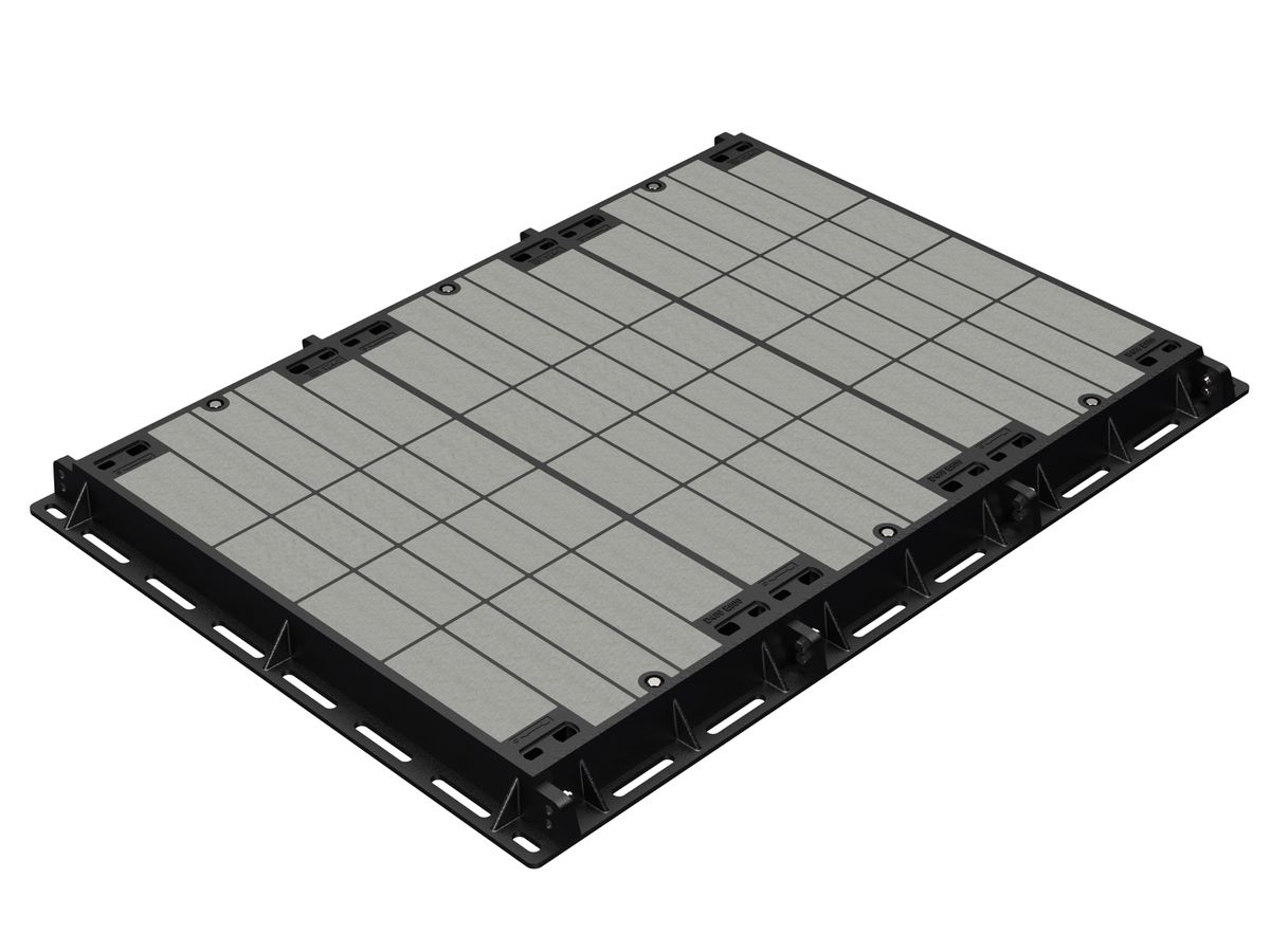 D400 ACOmatic BEGU mit Einzeldeckel 1000 x 500 o. Sockel - Schwarz ...