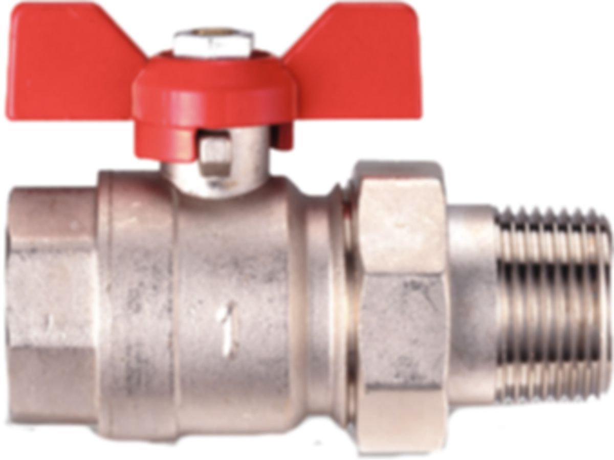 mit Raccord AG 11/4" - IG 11/4" 60/A m/Schmetterlingsgriff - Schwarz Stahl AG, Lenzburg