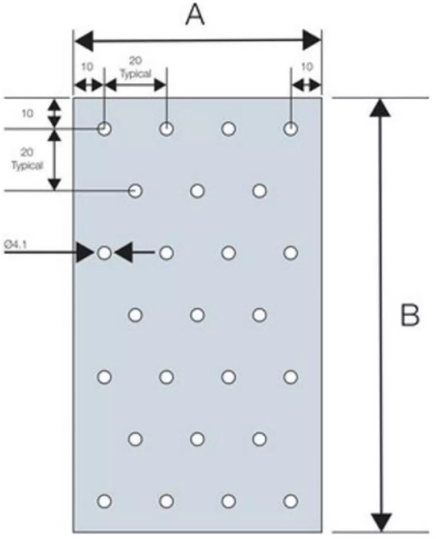 SIMPSON NP Lochplatten BxL=100x300x2mm - Schwarz Stahl AG, Lenzburg
