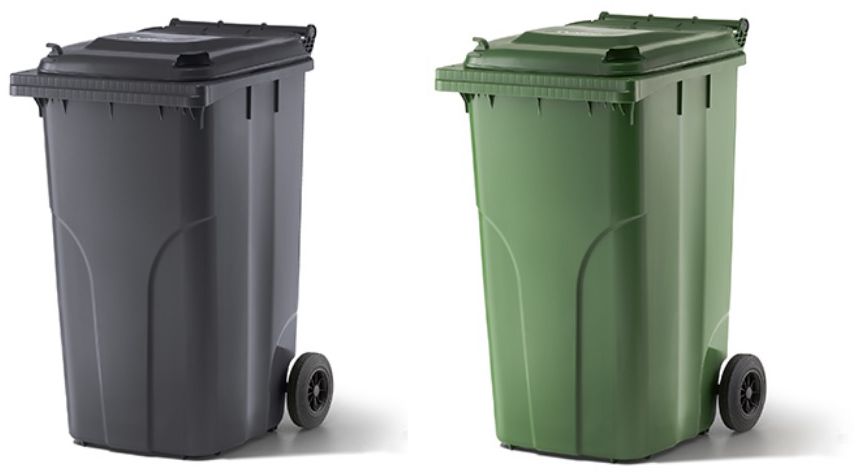 Kleincontainer aus Polyethylen 240l, anthrazit - Schwarz Stahl AG, Lenzburg