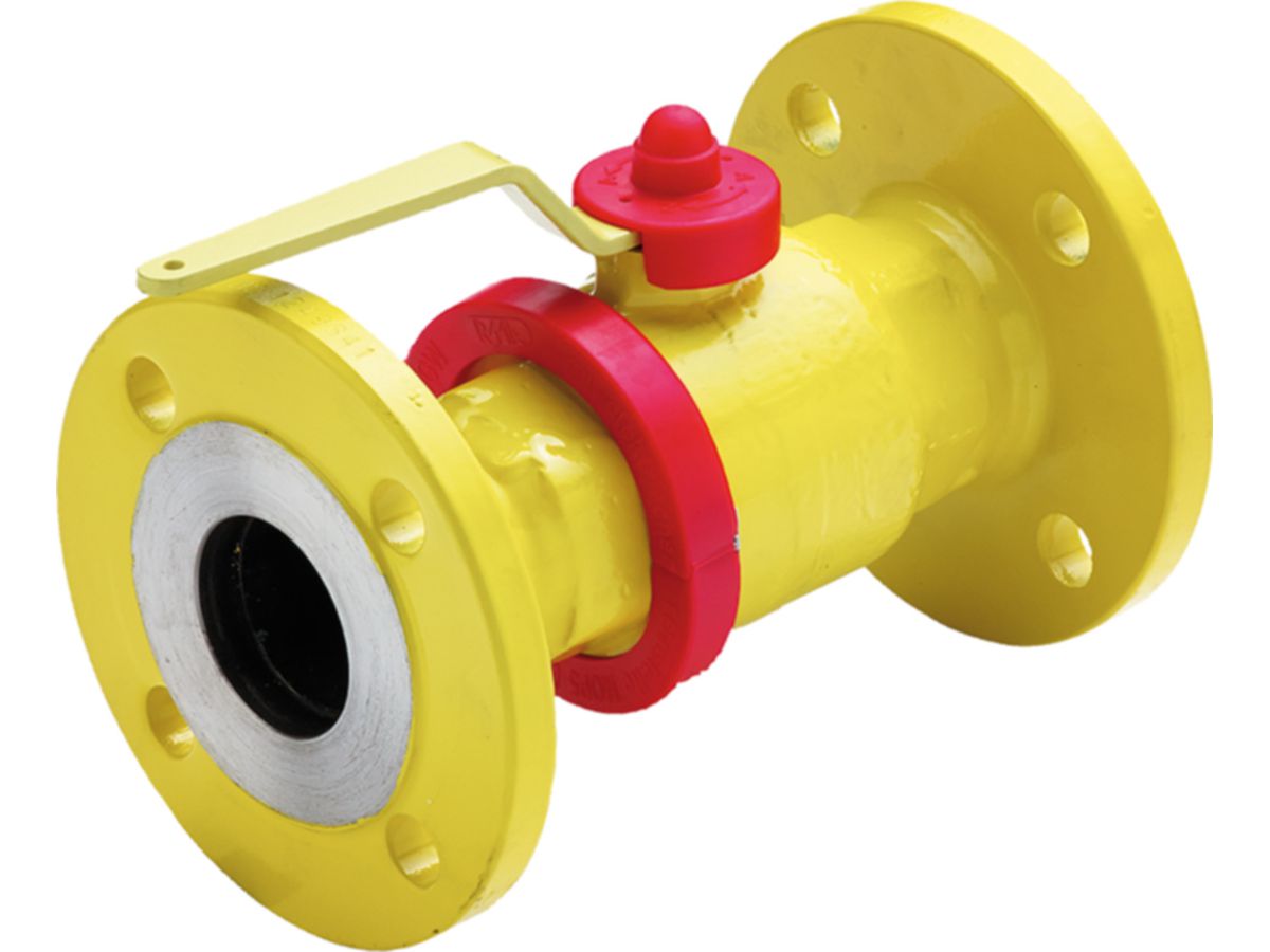 RMA Kugelhahn mit Flanschen für Gas PN 5 Typ HKSF-I-GT DN 50 - Schwarz ...