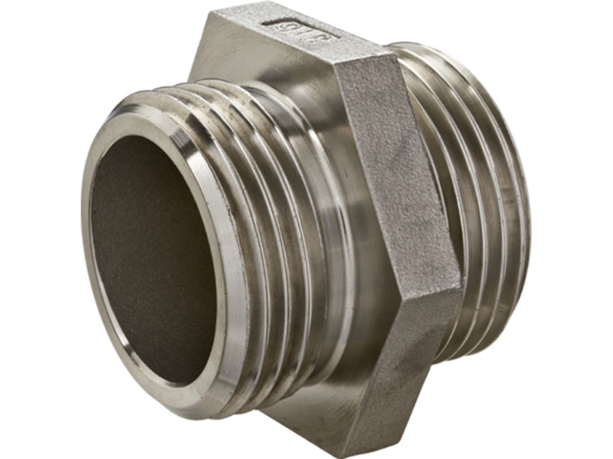 Inox-Doppelnippel 6-KT fld. 2" 1285 - Schwarz Stahl AG, Lenzburg