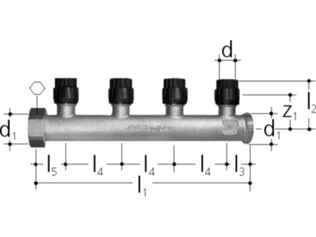 Verteiler +GF+ JRG Sanipex MT - Schwarz Stahl AG, Lenzburg