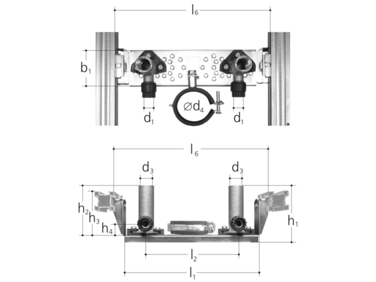 Armaturenplatten +GF+ JRG Sanipex MT - Schwarz Stahl AG, Lenzburg