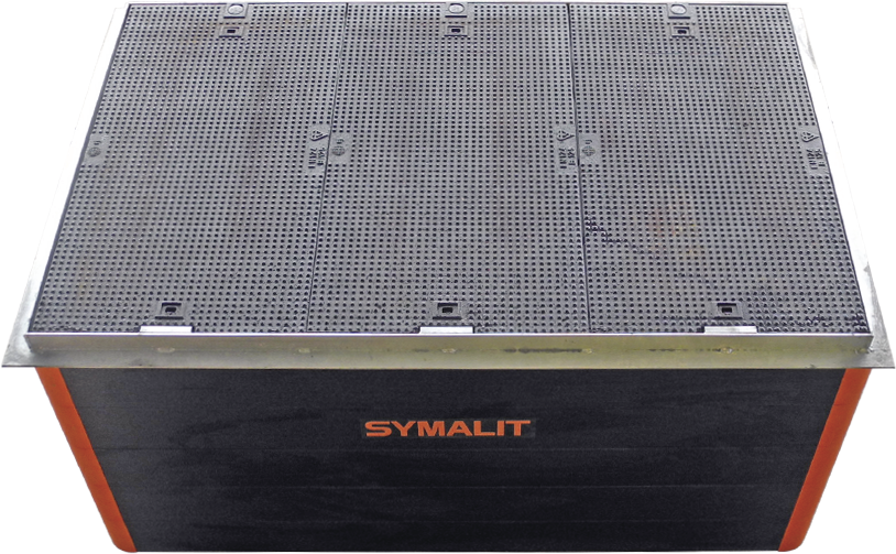 SYM-BOX Gussdeckel m.Rahmen B125, Typ 2 L=1320mm, B=610mm, Klasse EN124 ...