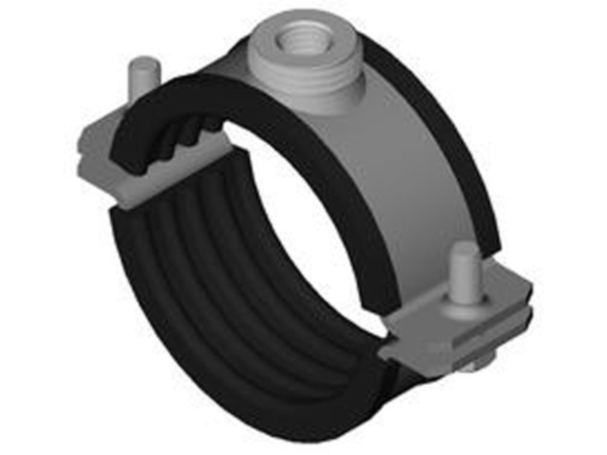 Rohrschellen PS mit Gummi, ohne Mf 1/2"/M10 160mm 8093 - Schwarz Stahl ...