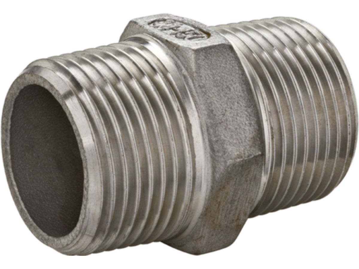 Inox-Doppelnippel 6-KT 11/4" 1280 - Schwarz Stahl AG, Lenzburg